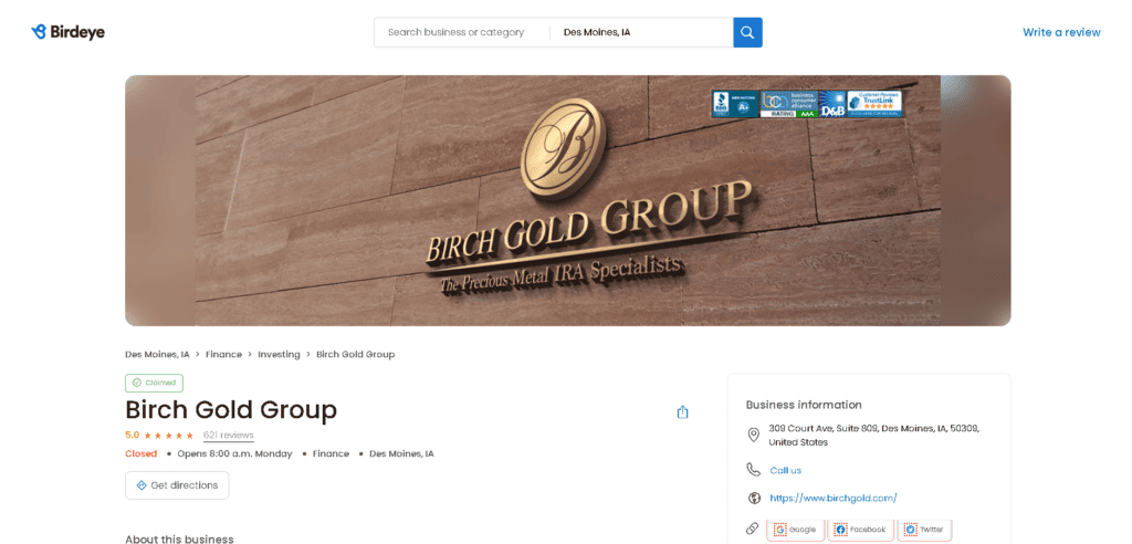 Birch Gold Group Review 2025- Is Birch Gold Group a Scam or Legit ...