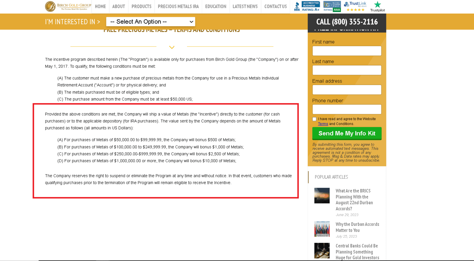 Birch Gold Group Review 2025- Is Birch Gold Group a Scam or Legit ...