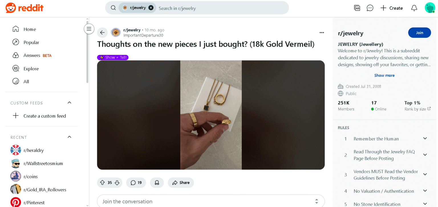 What is Gold Vermeil? (Meaning and Definition) — Everything You Can ...