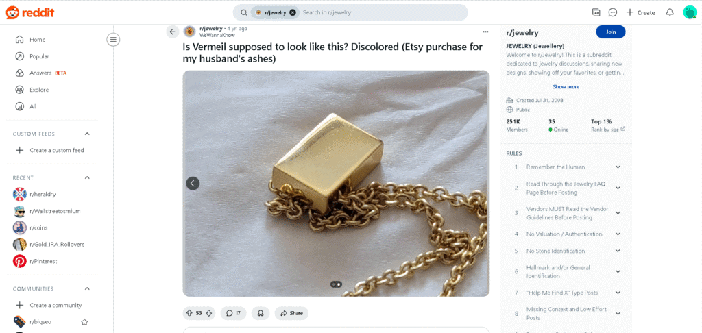 What is Gold Vermeil? (Meaning and Definition) — Everything You Can ...