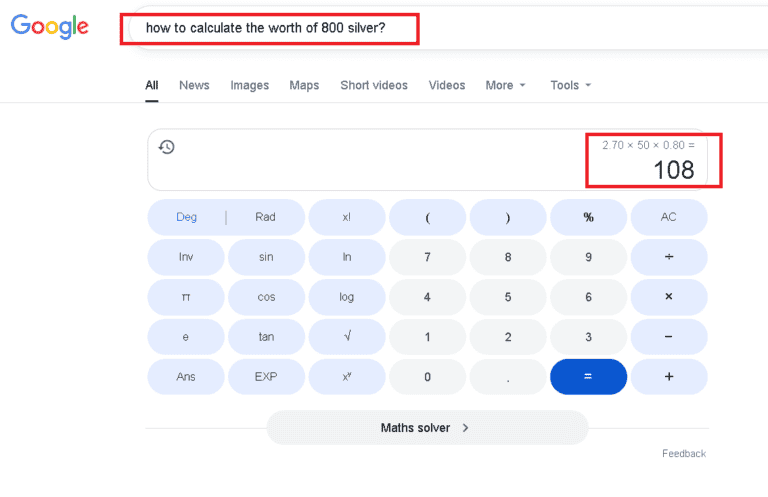 What is 800 Silver (Meaning and Definition)? What is its Value and is ...